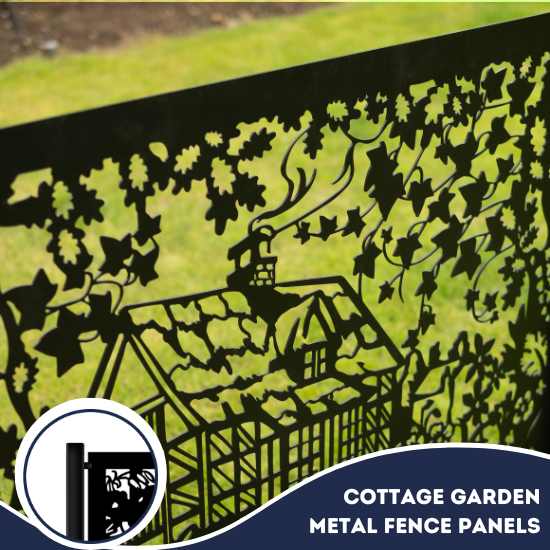 Cottage Garden Metal Fence Panels Fencing Privacy Corten Steel Screens ...