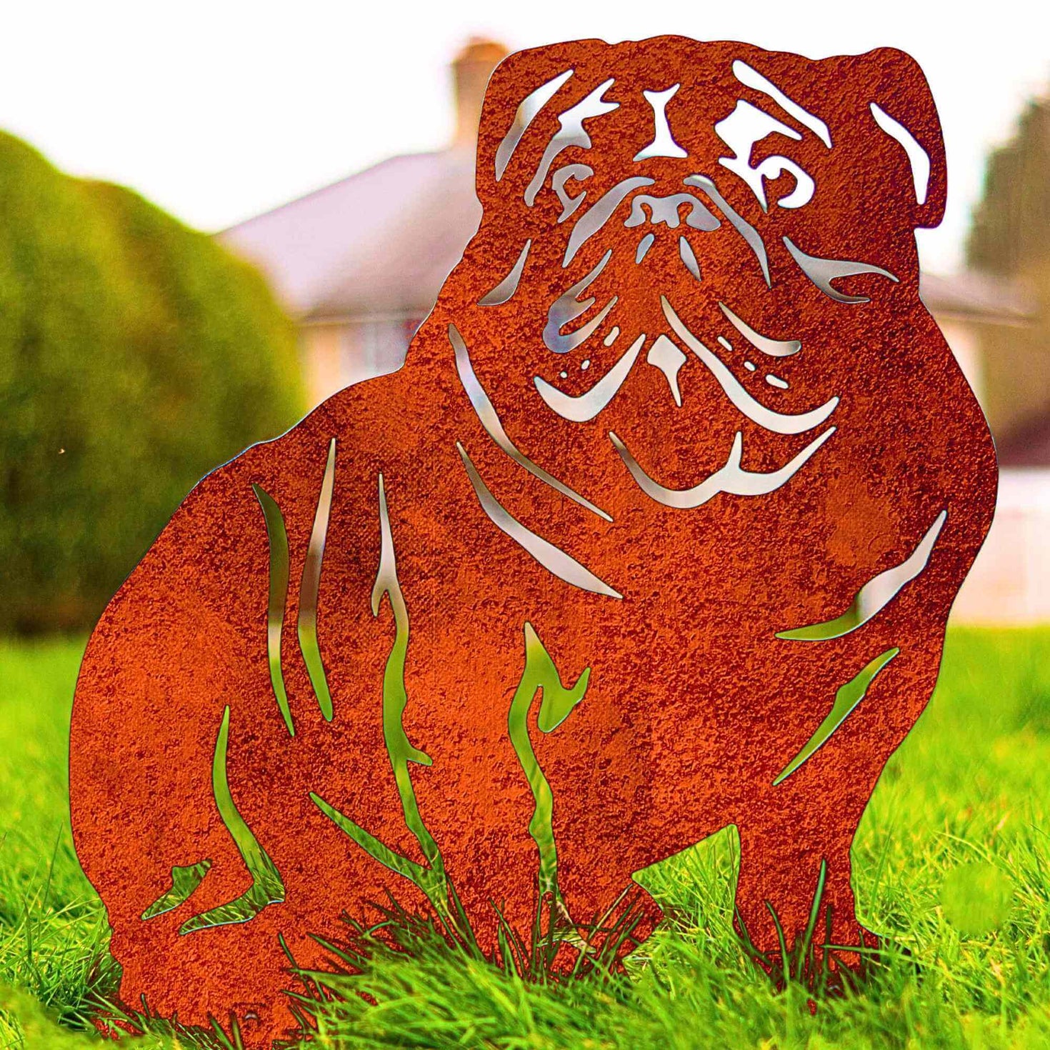 English Bulldog Sculpture Dog Lover Owner Gift Garden Ornament ...
