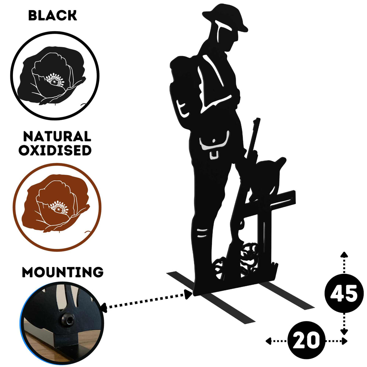 Lest We Forget Soldier Memorial Remembrance Day Silhouette – logifirepits