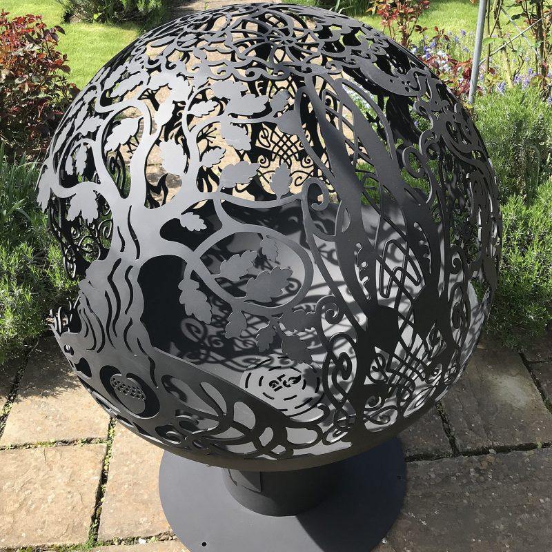 Four Elements Spherical Fire Pit - build-in ah-pan, rust, heat ...
