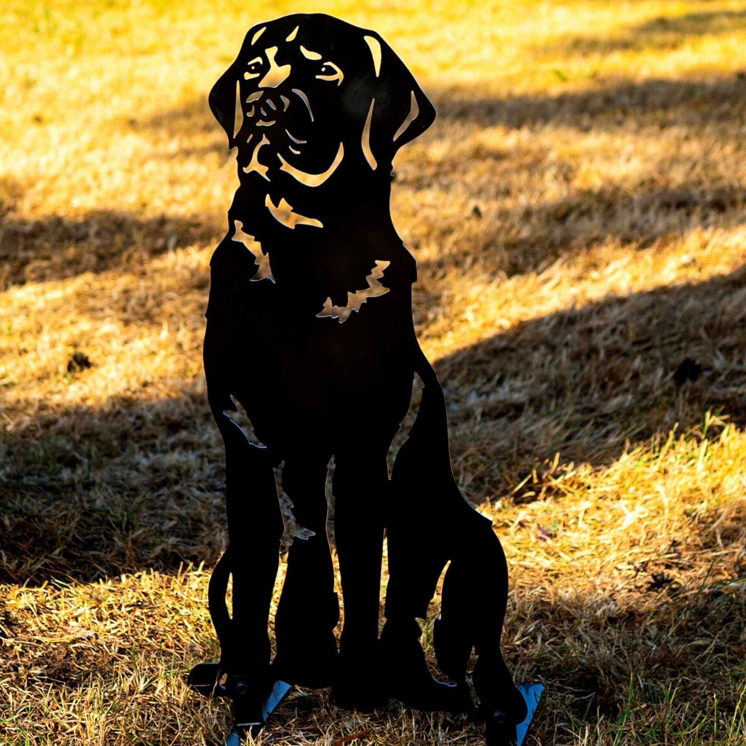 Black Chocolate Red Fox Labrador Statue Dog Owner Gift Garden Ornament ...