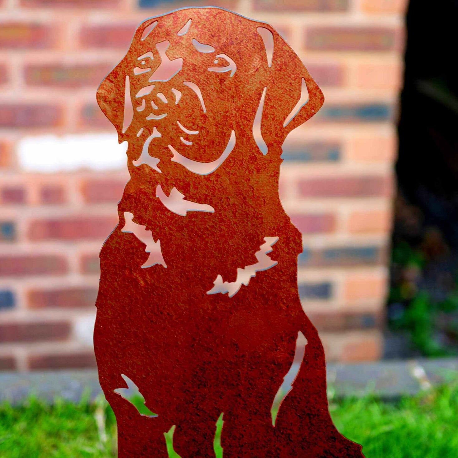 Black Chocolate Red Fox Labrador Statue Dog Owner Gift Garden Ornament ...