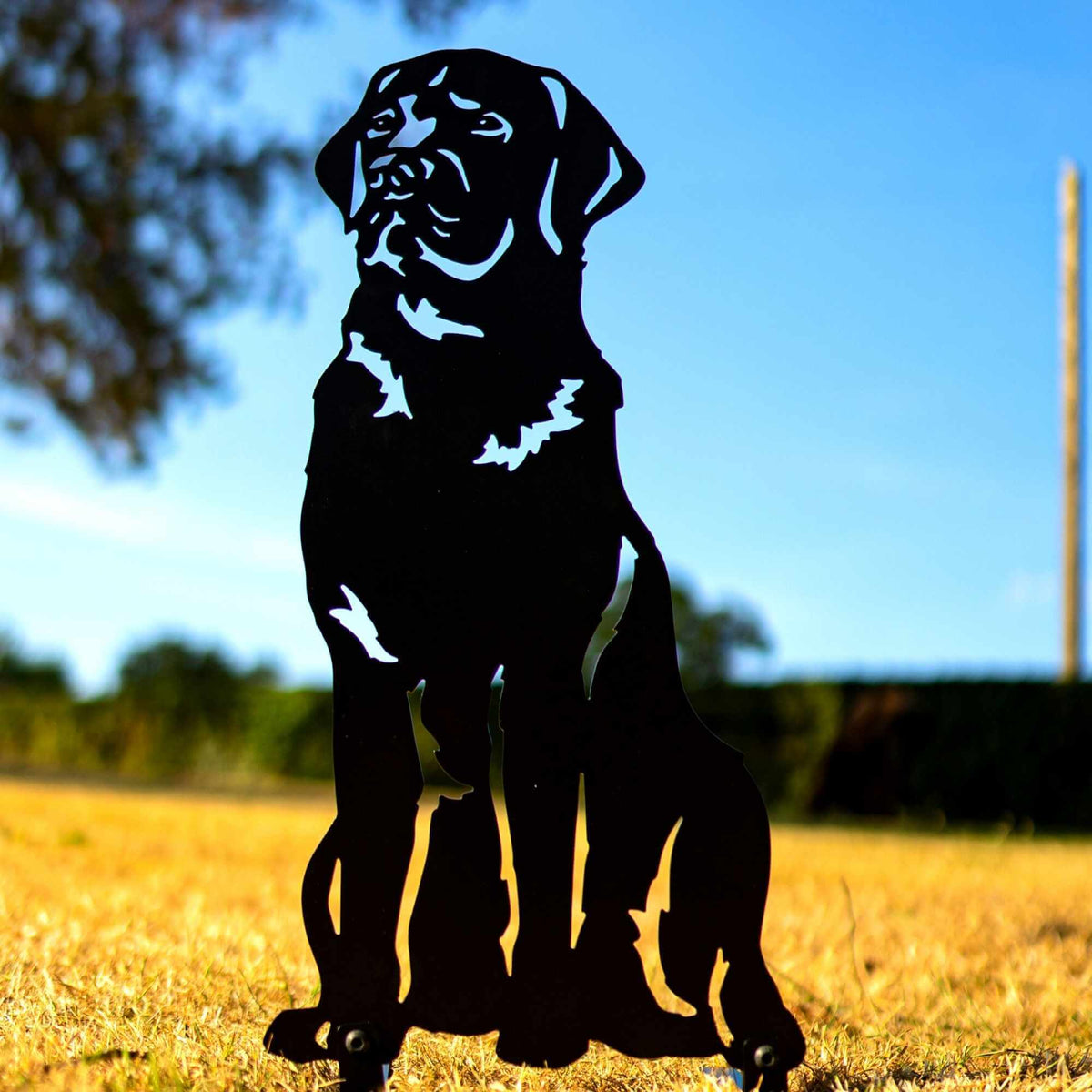 Black Chocolate Red Fox Labrador Statue Dog Owner Gift Garden Ornament ...